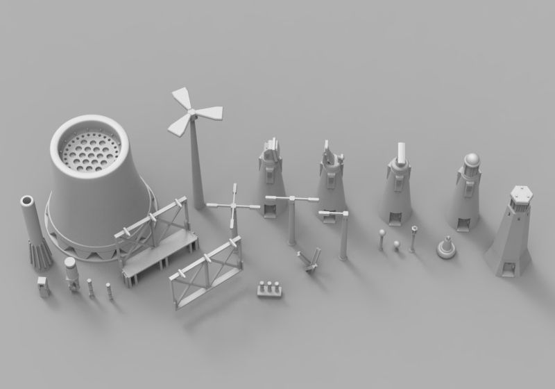 Infrastructure and Objectives Pack 04 3D model 3D printable | CGTrader