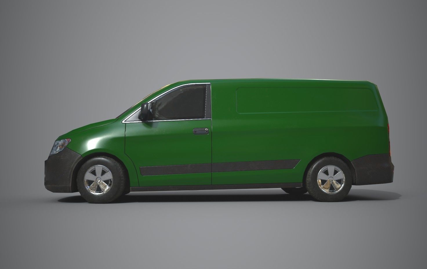 3D model Generic Minivan Green VR / AR / low-poly | CGTrader