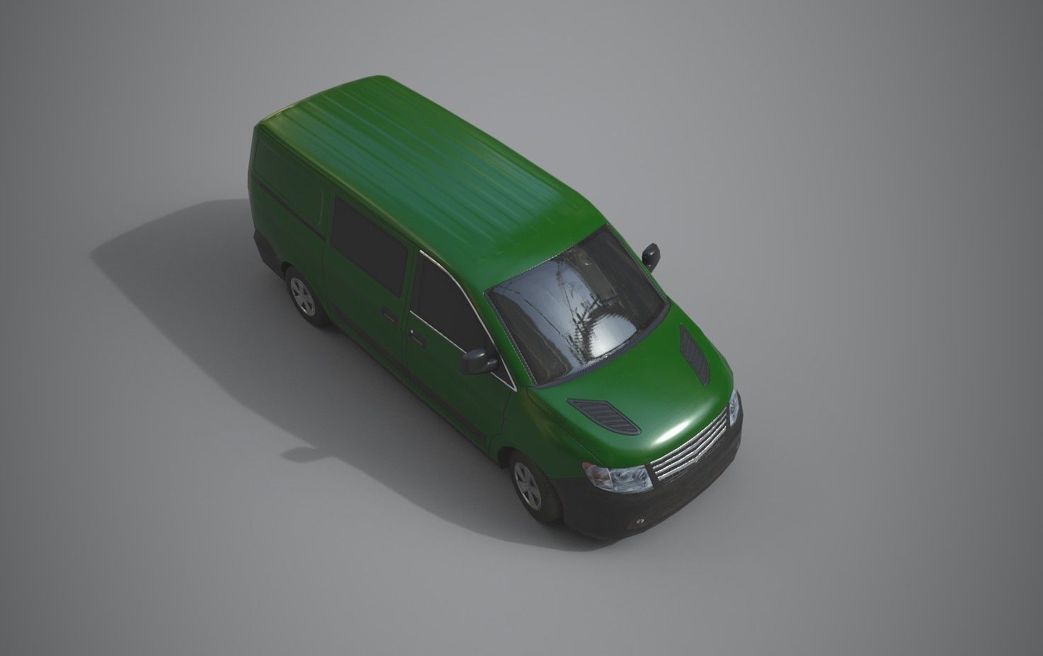 3D model Generic Minivan Green VR / AR / low-poly | CGTrader