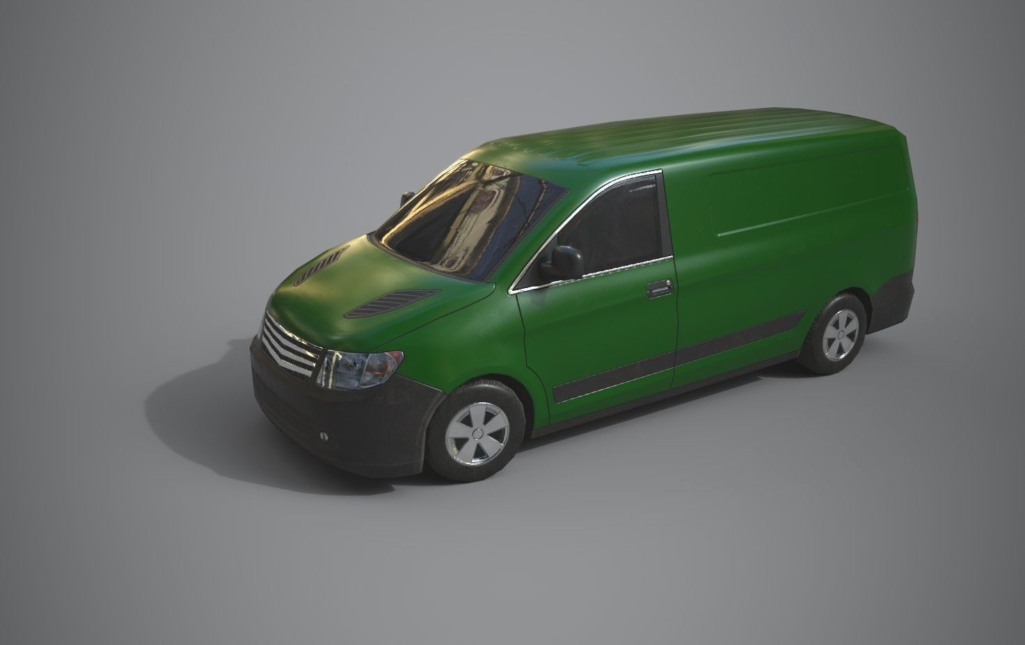 3D model Generic Minivan Green VR / AR / low-poly | CGTrader