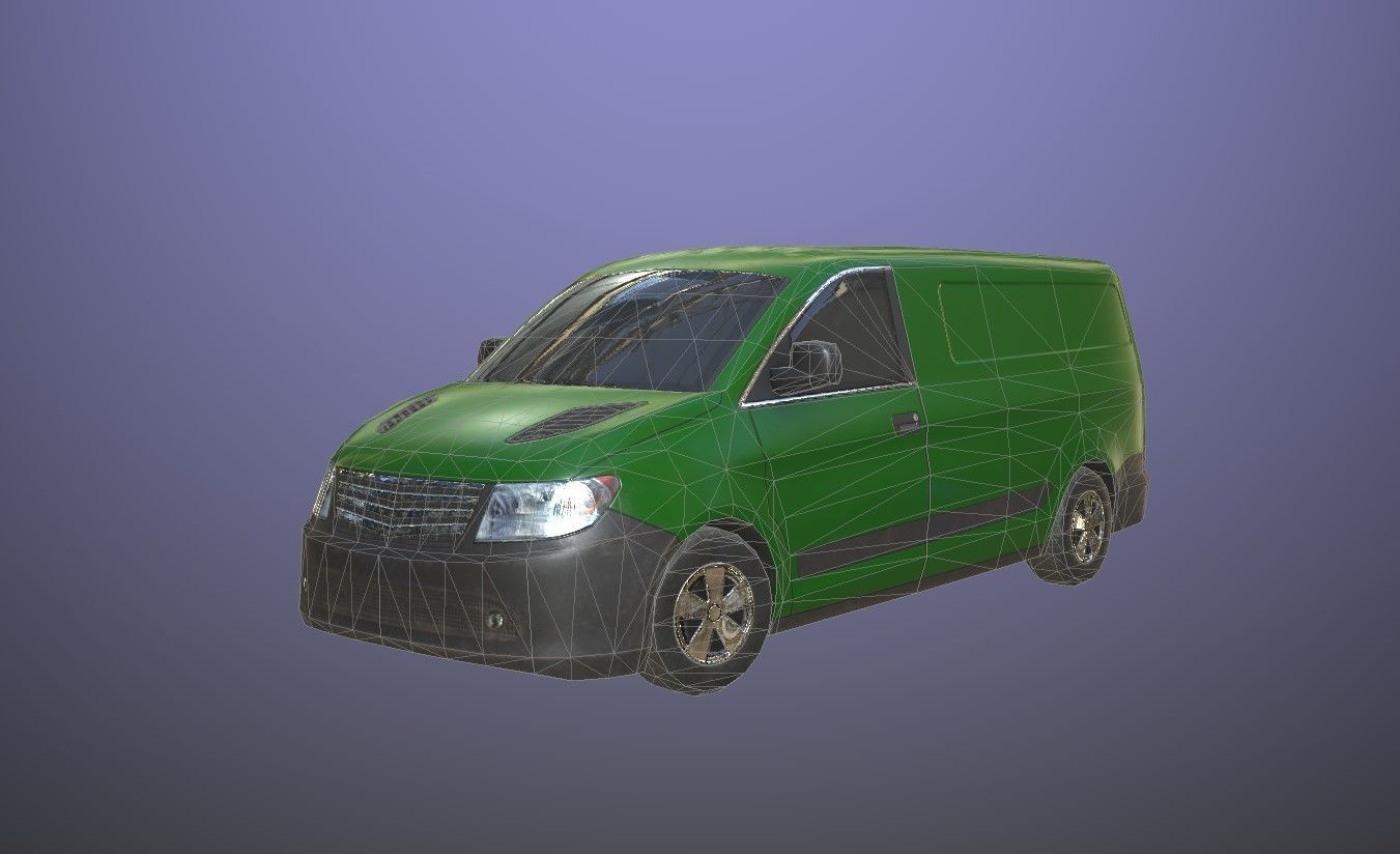 3D model Generic Minivan Green VR / AR / low-poly | CGTrader