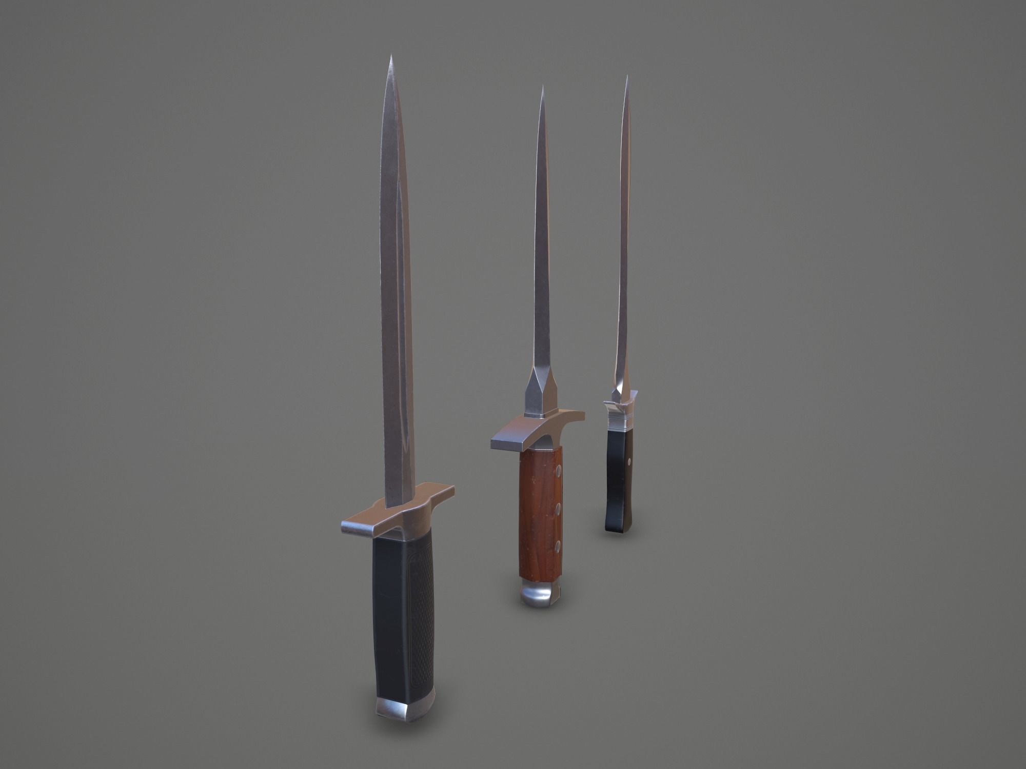 Small set of daggers free VR / AR / low-poly 3D model | CGTrader