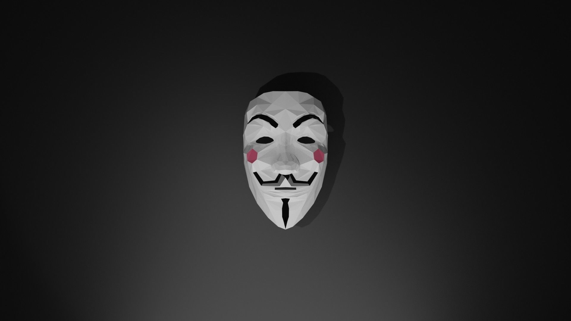 v for vendetta mask 3d model and papercraft template 3D model 3D ...