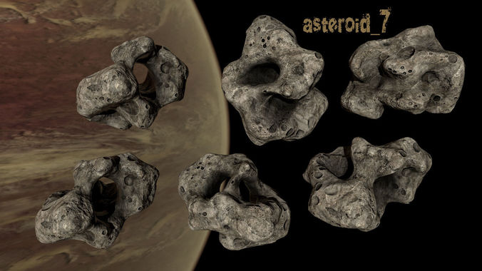 Asteroid set 03 3D Model Game ready .blend - CGTrader.com