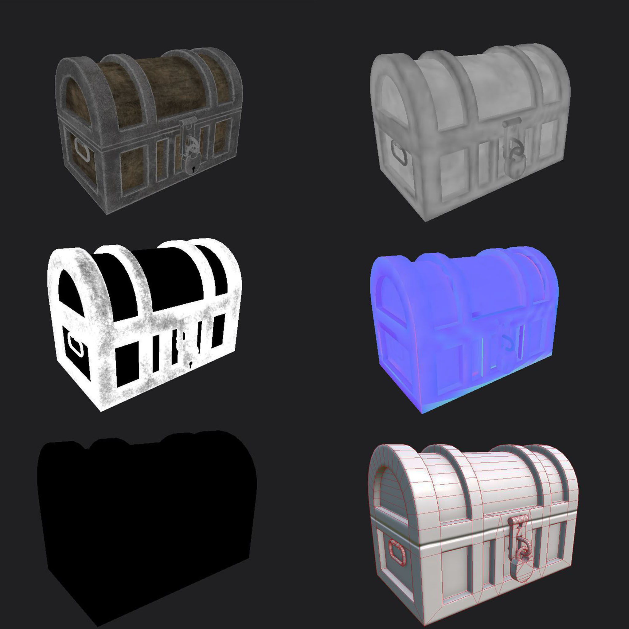 3D model treasure chest VR / AR / low-poly | CGTrader