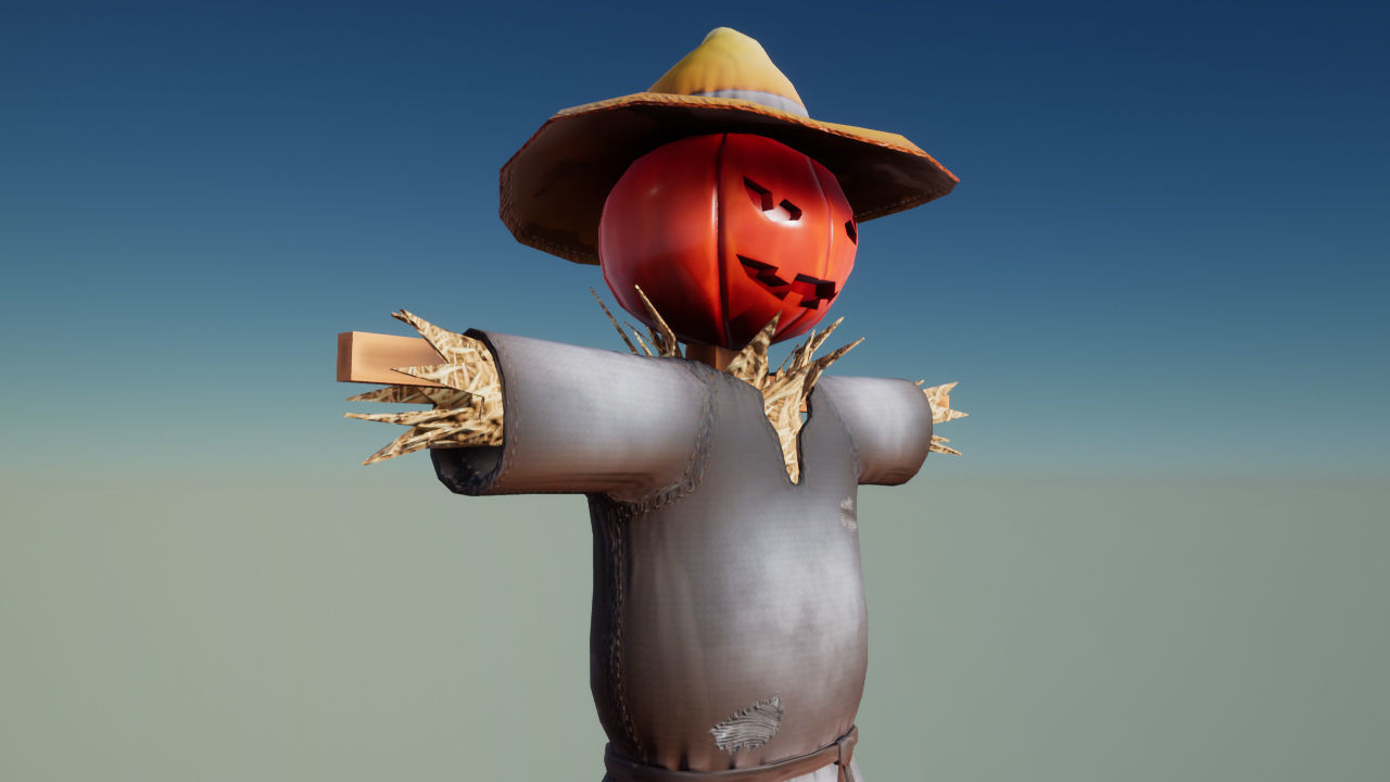 3D model Farm Scarecrow Stylized VR / AR / low-poly | CGTrader