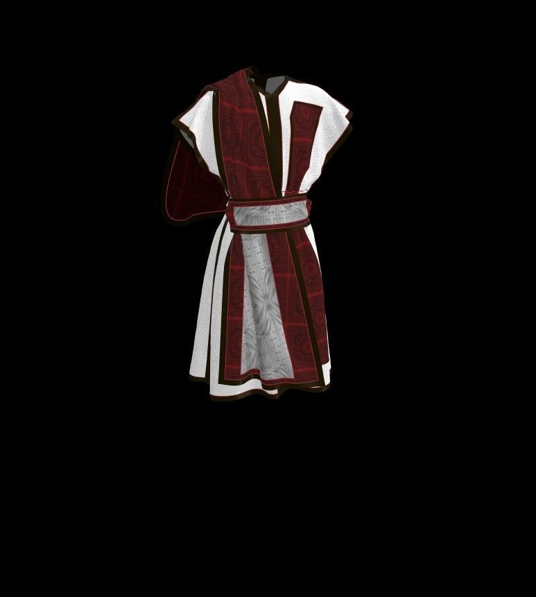 Roman senator tunic 3D model | CGTrader