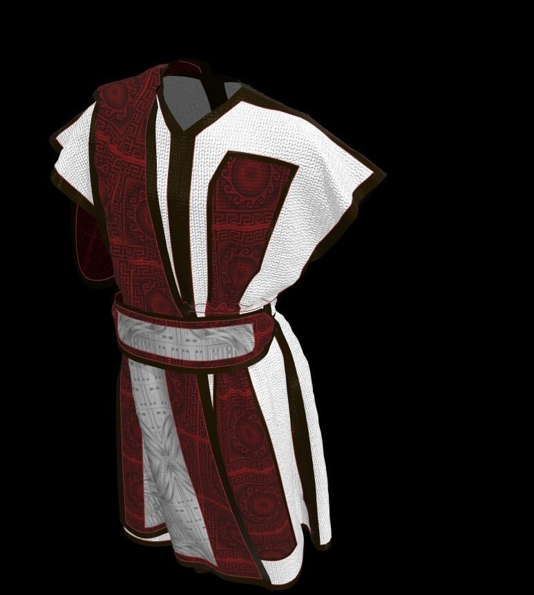 Roman senator tunic 3D model | CGTrader