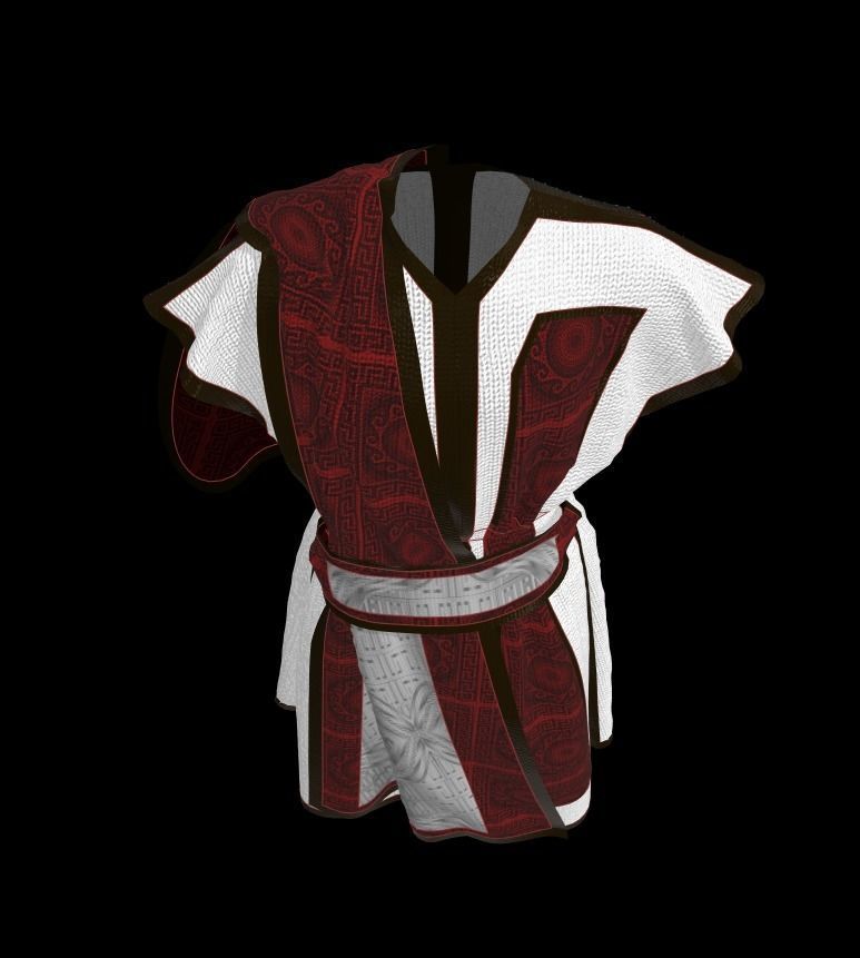 Roman senator tunic 3D model | CGTrader