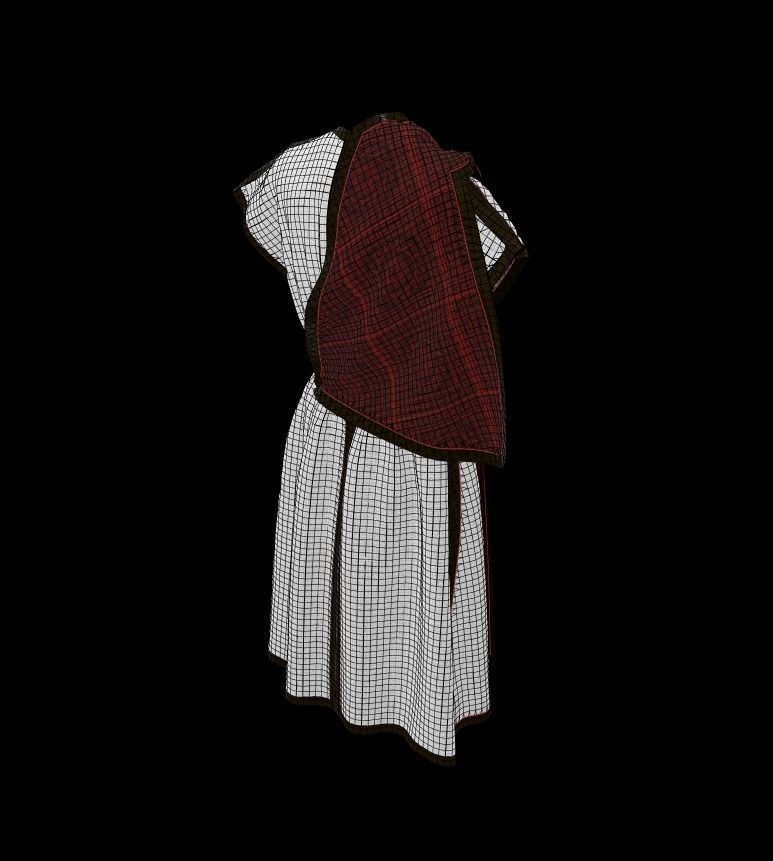 Roman senator tunic 3D model | CGTrader