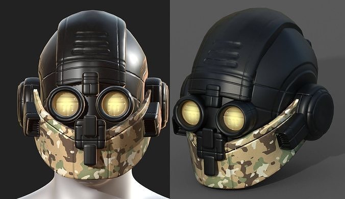 3D model Helmet plastic scifi futuristic 3d model VR / AR / low-poly ...