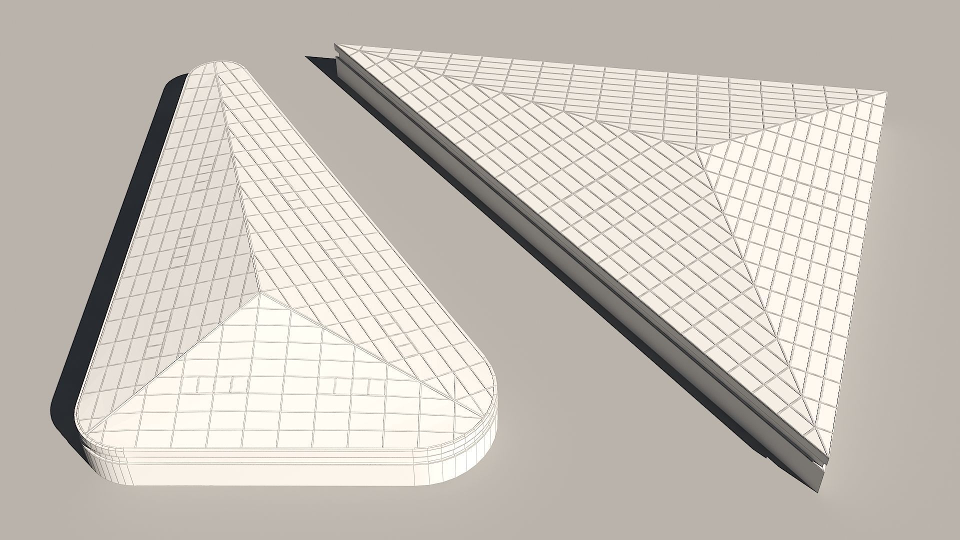 Roof Skylight triangle pack 3D model | CGTrader