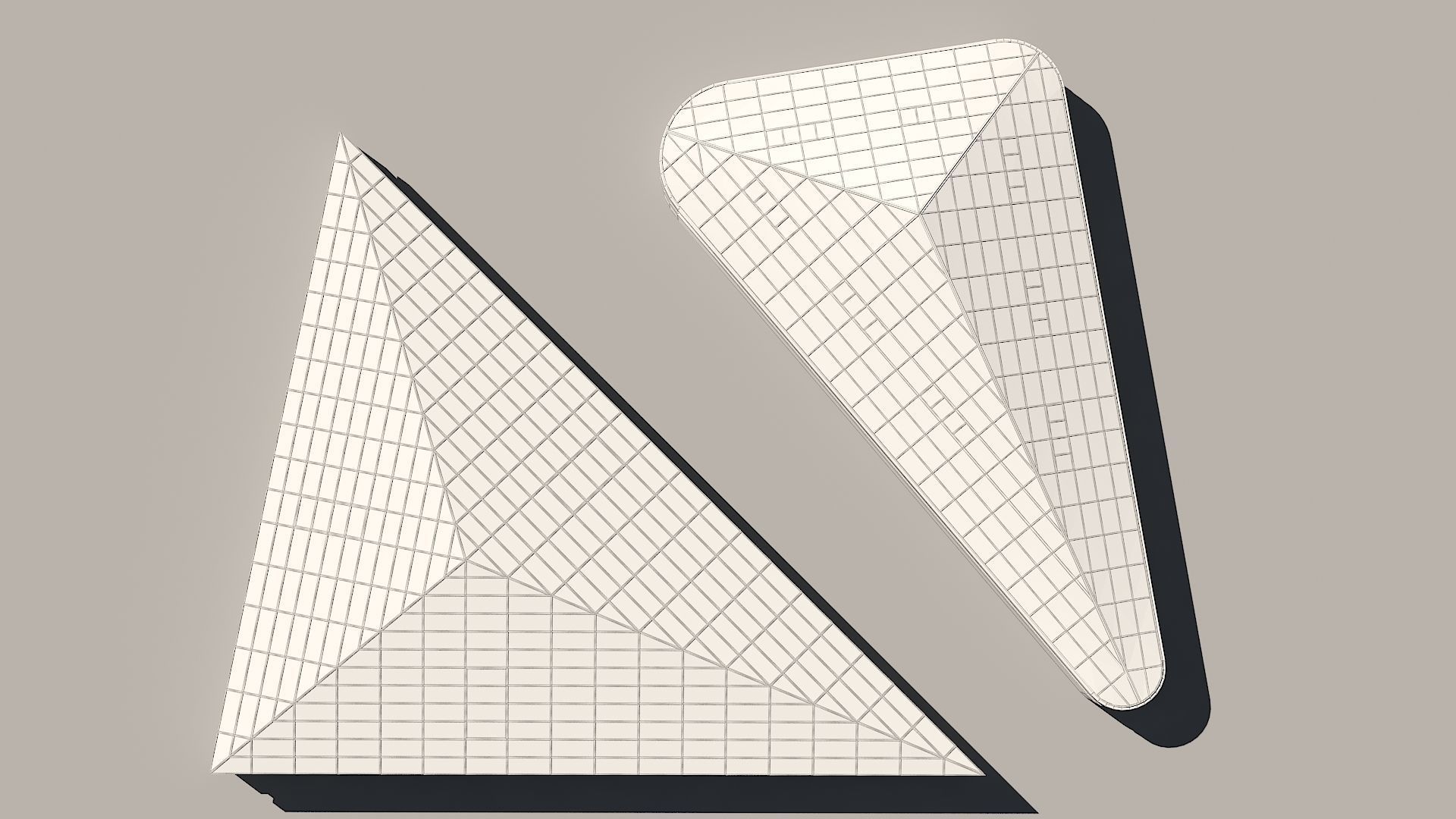 Roof Skylight triangle pack 3D model | CGTrader