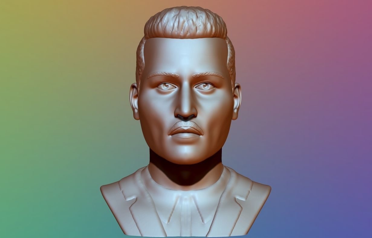 Johnny Depp Bust - 3D Model 3D model 3D printable | CGTrader
