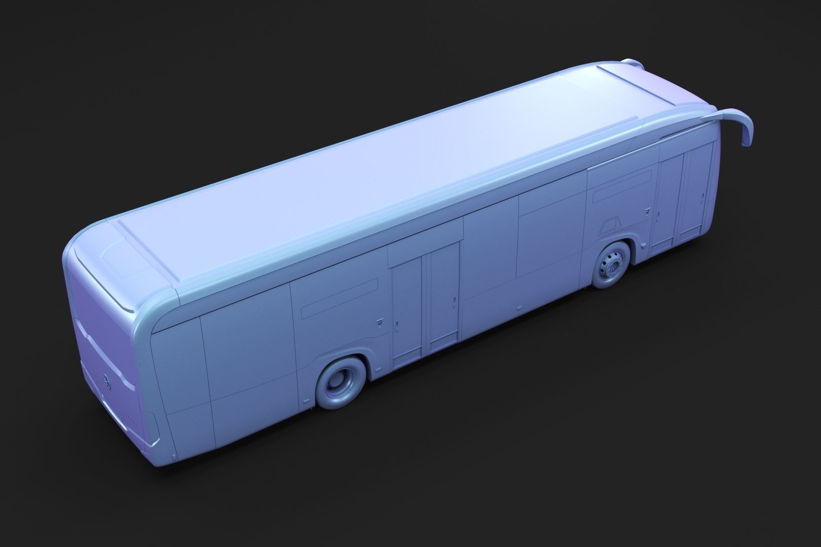 German luxury street bus 3D model | CGTrader