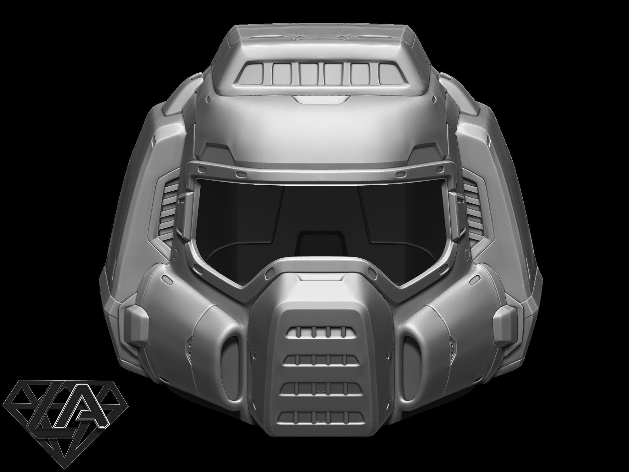 Doomguy classic helmet 3D model 3D printable | CGTrader