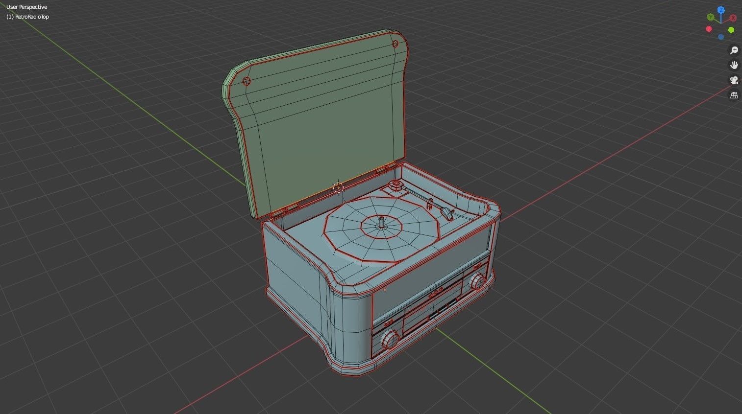 3D model Vintage Record Player Radio VR / AR / low-poly | CGTrader