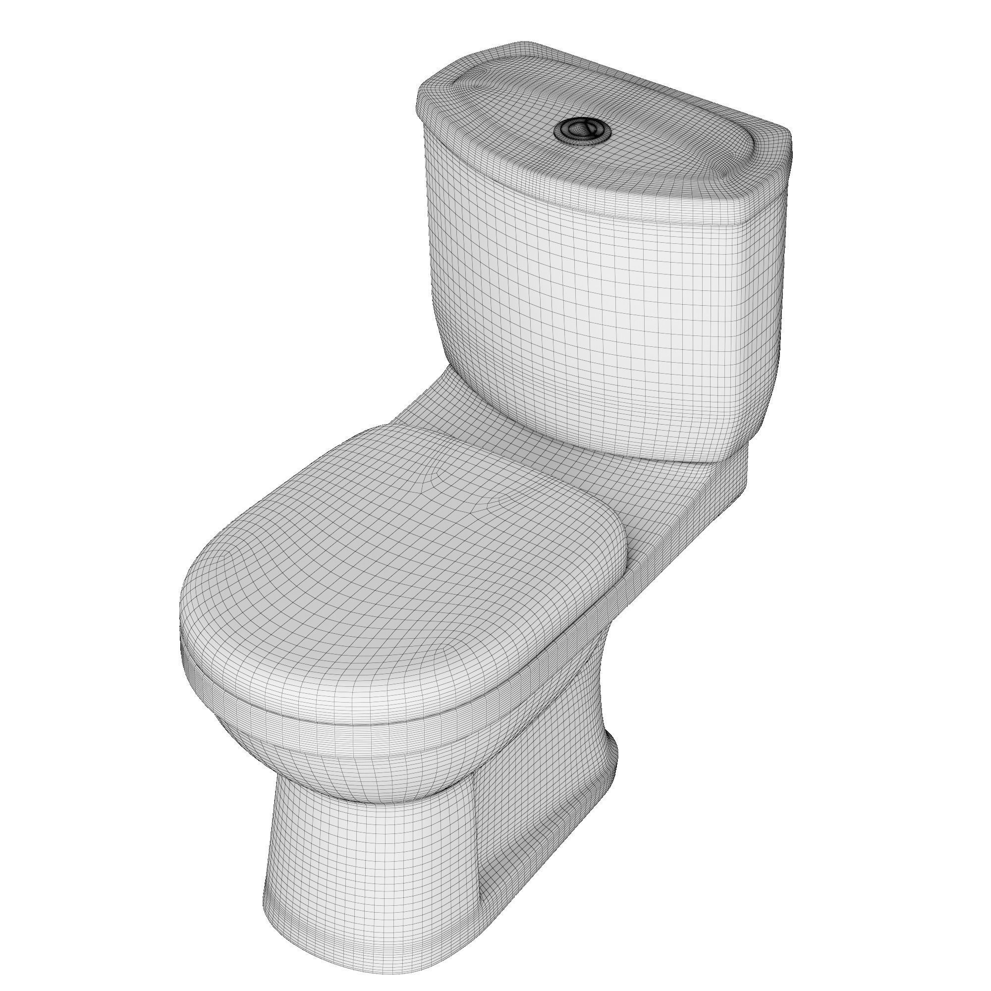 Two piece EWC toilet 3D model Modeled in 3ds max 3D model | CGTrader