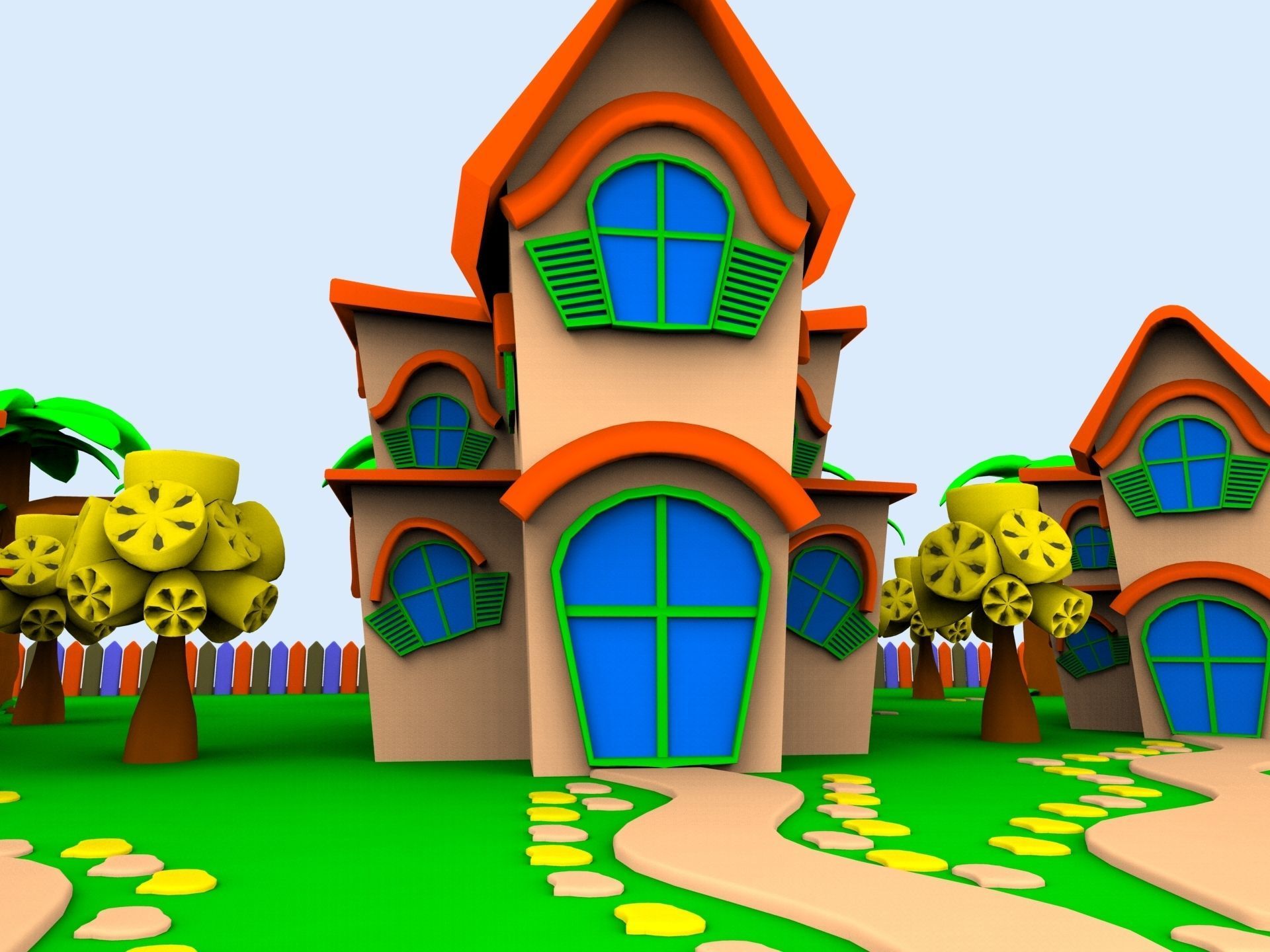 cartoon village house 3D model | CGTrader
