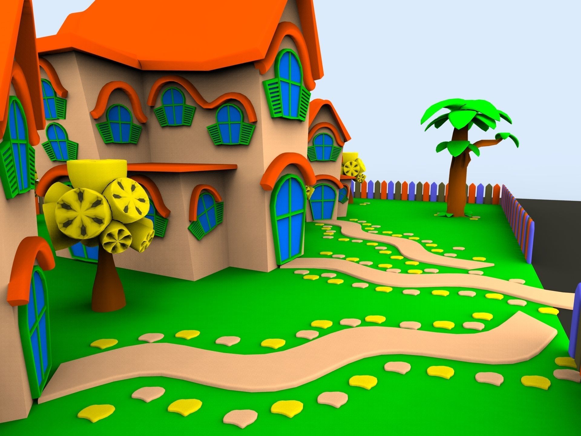 cartoon village house 3D model | CGTrader