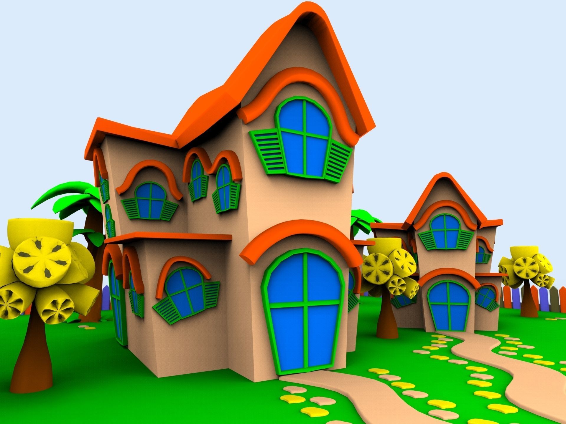 cartoon village house 3D model | CGTrader