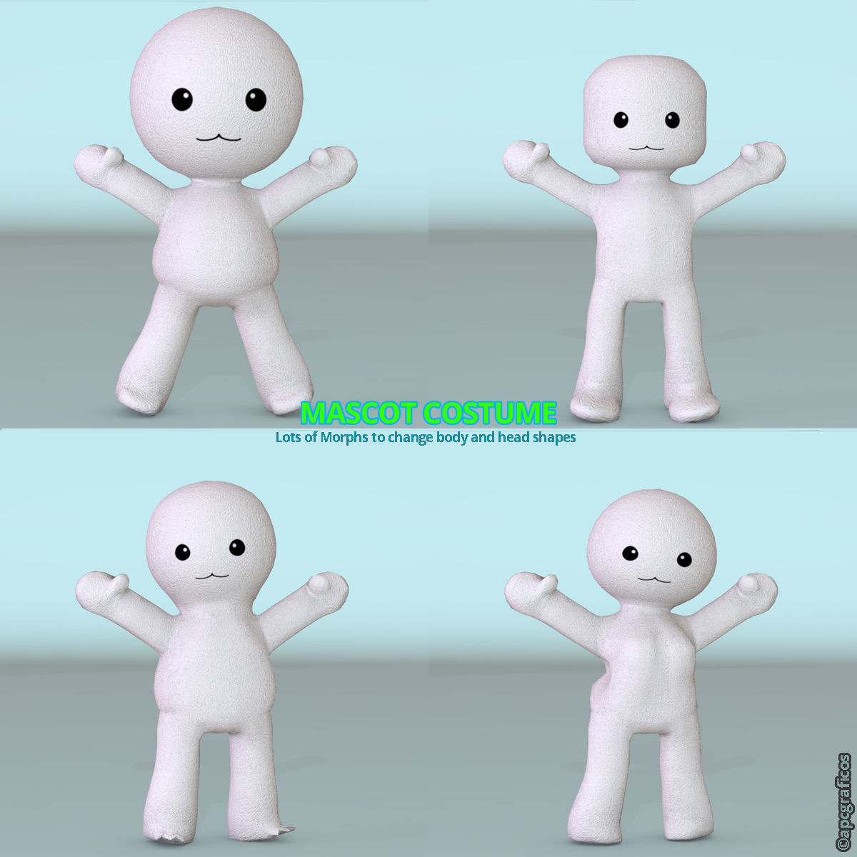Mascot Costume 3D model rigged | CGTrader