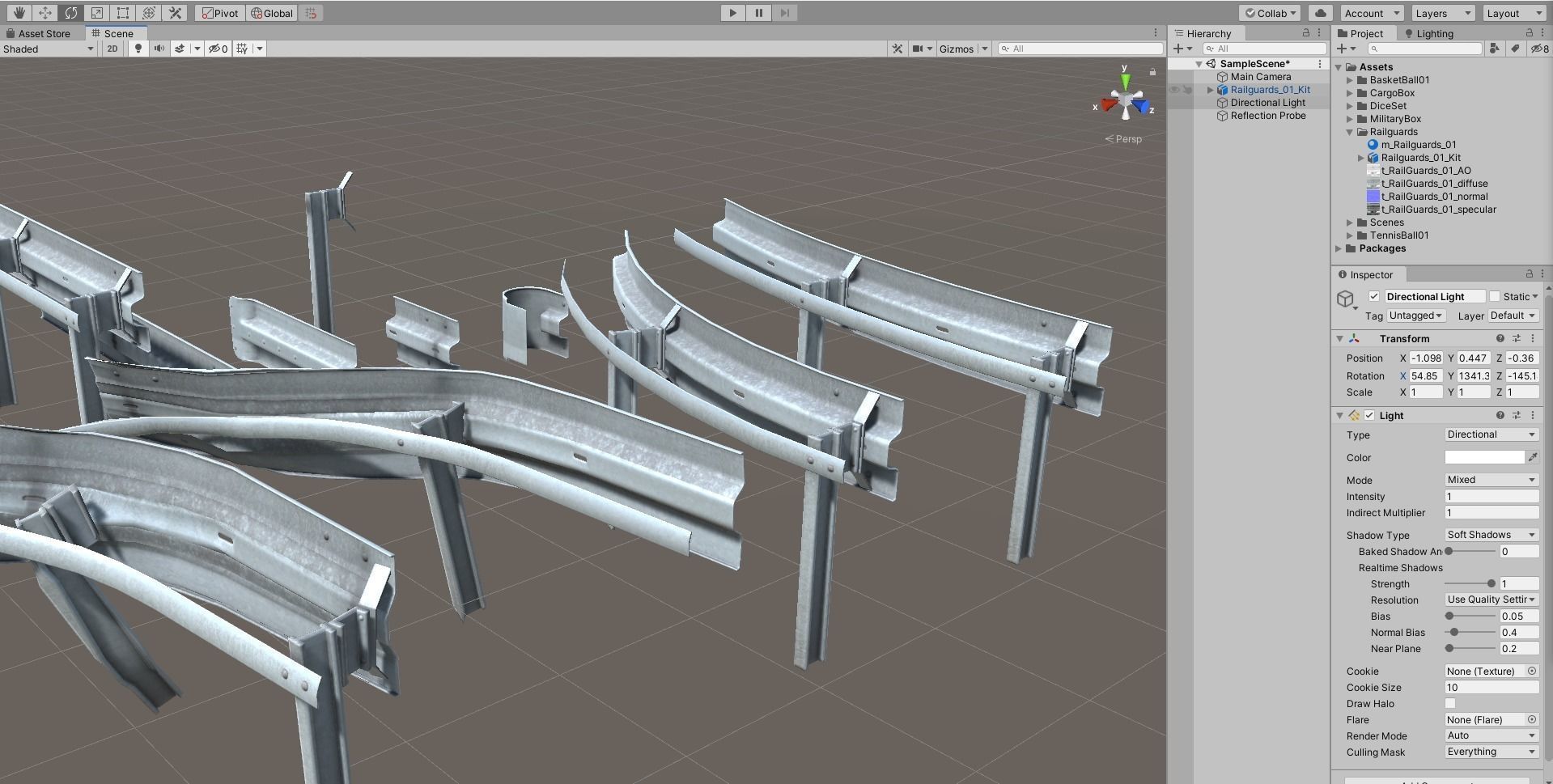 3D model Modular - Road safety barrier kit - 3D VR AR game ready VR ...