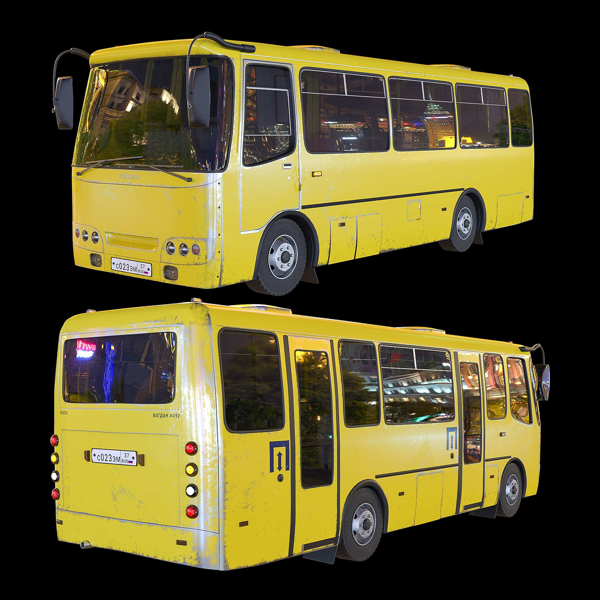 Bus Bogdan A092 3D model | CGTrader
