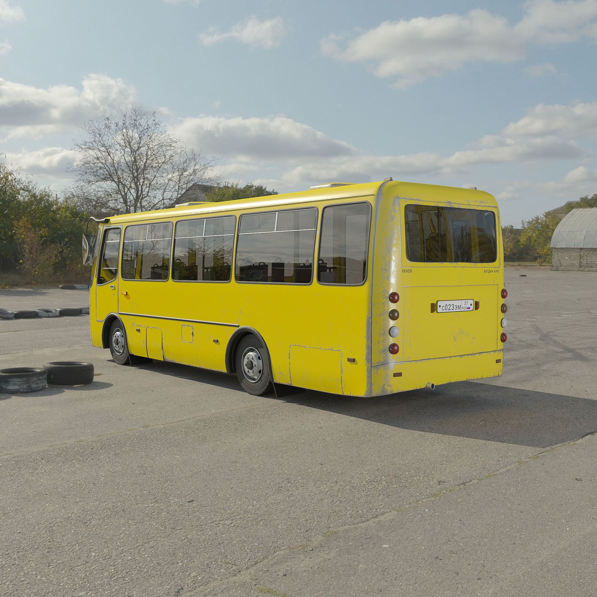 Bus Bogdan A092 3D model | CGTrader