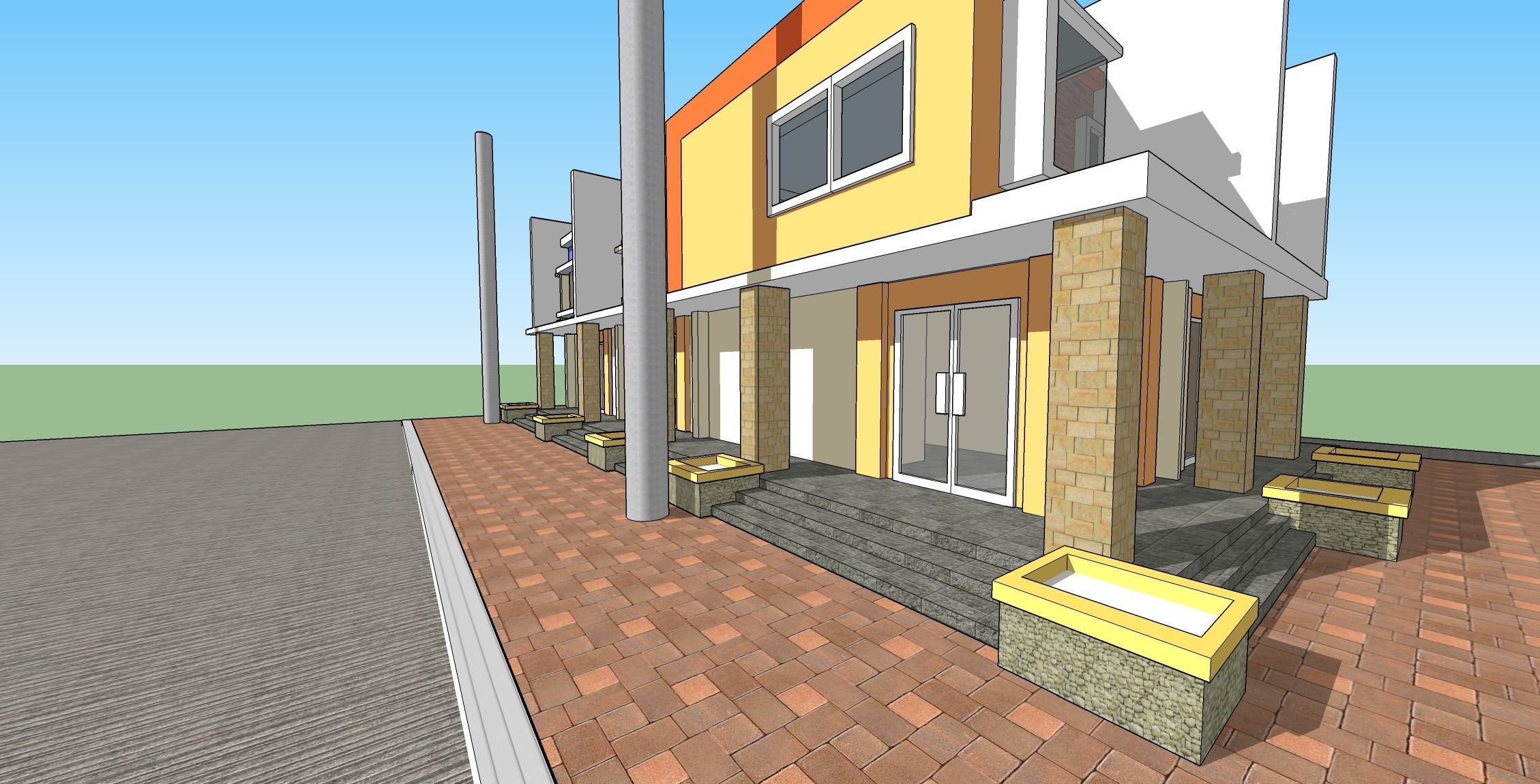 Indonesian Shophouse free 3D model | CGTrader