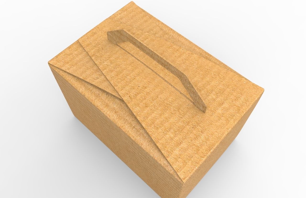 cardboard box free 3D model | CGTrader