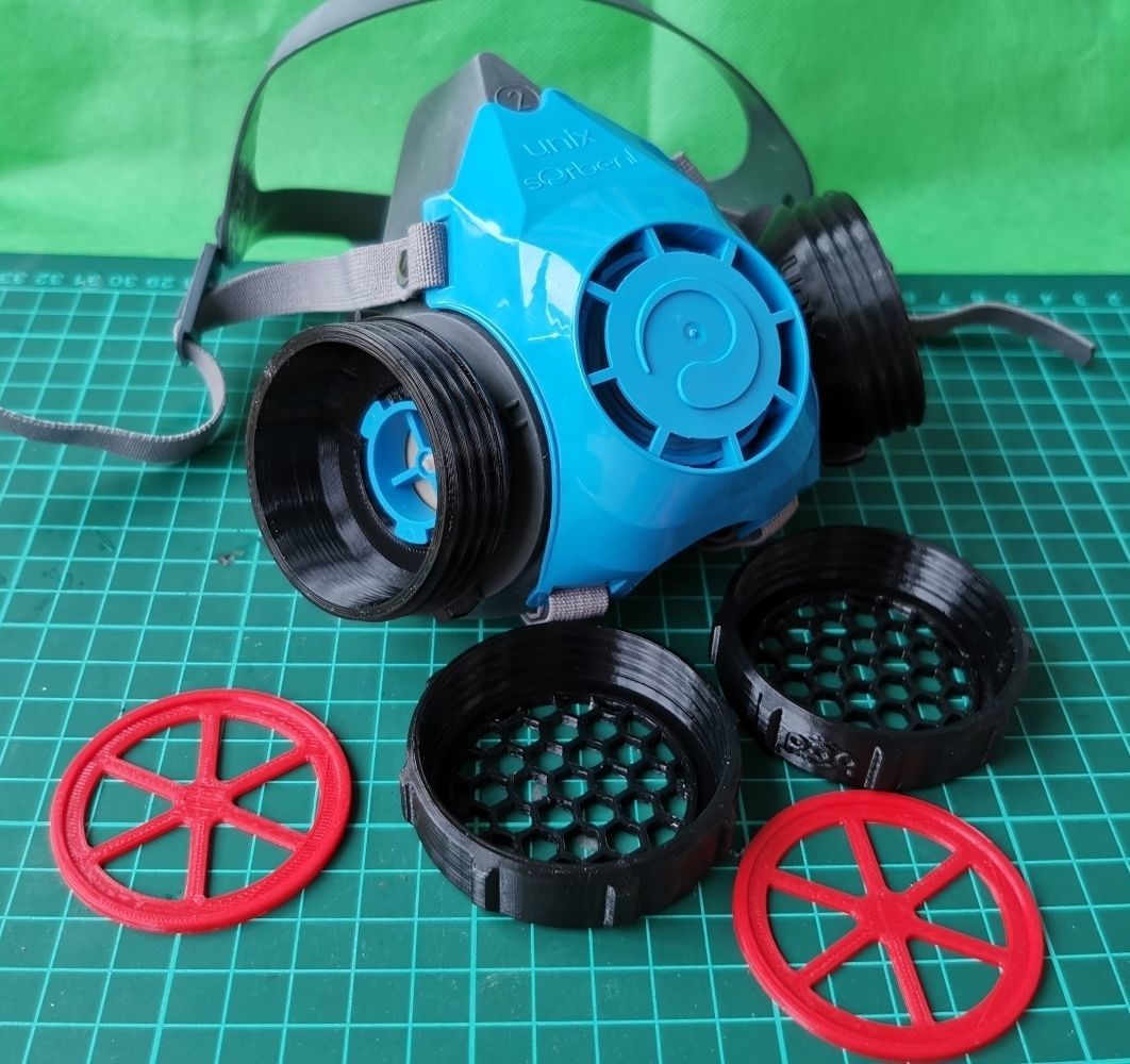 Reusable BIG filter cartridges for 3M UNIX MSA JETTA NATO 40mm 3D model ...