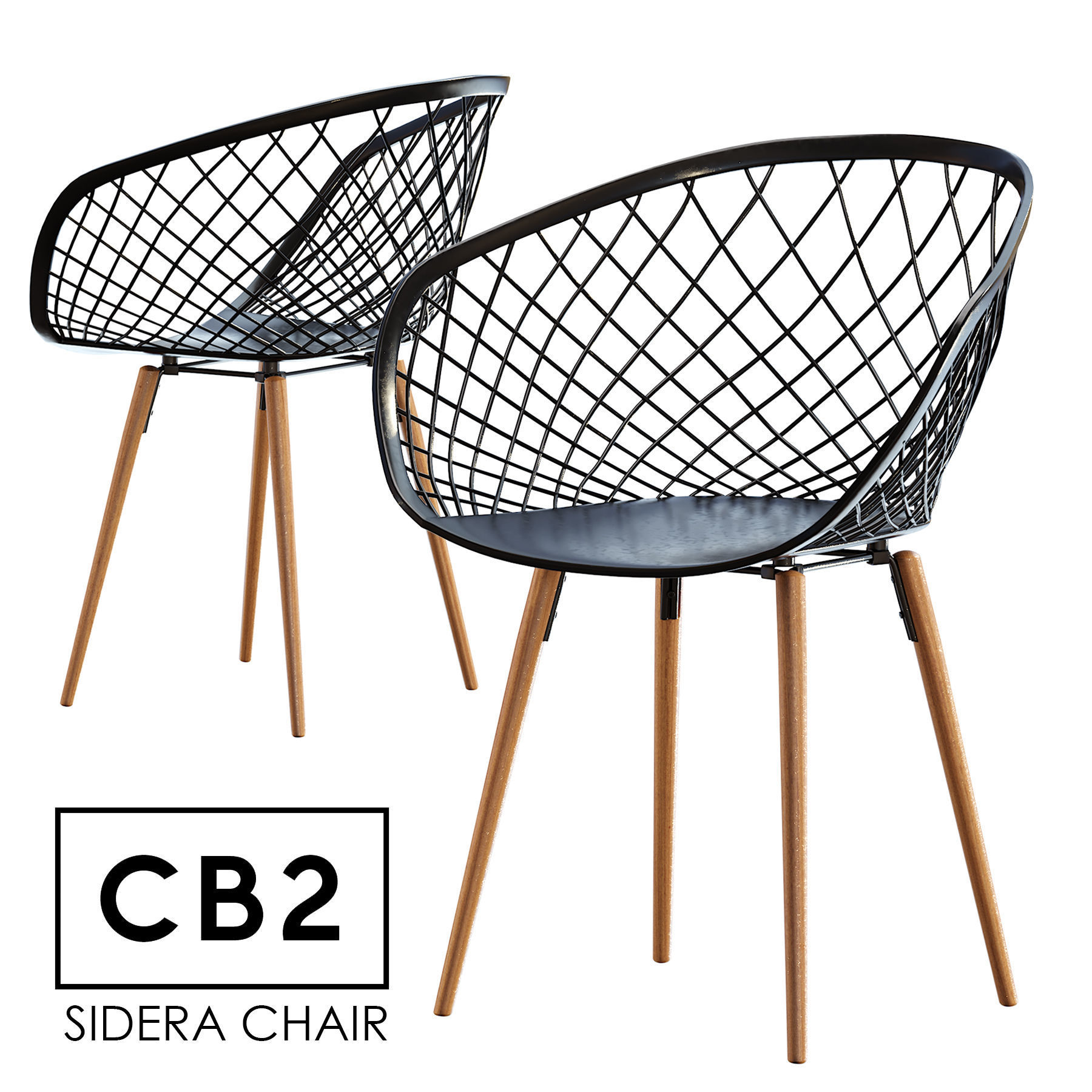 CB2 Sidera desk chair 3D model | CGTrader