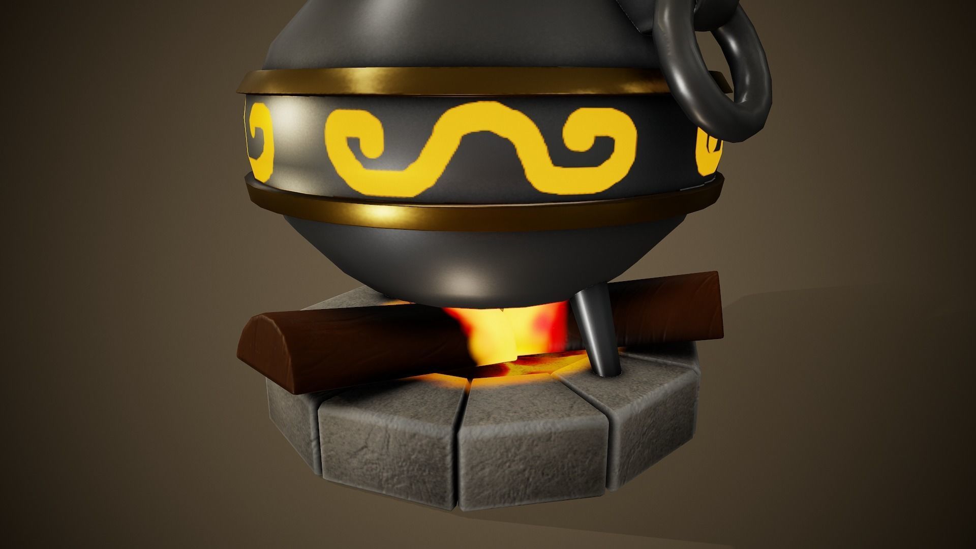 3D model Stylized Cauldron - Tutorial Included VR / AR / low-poly ...