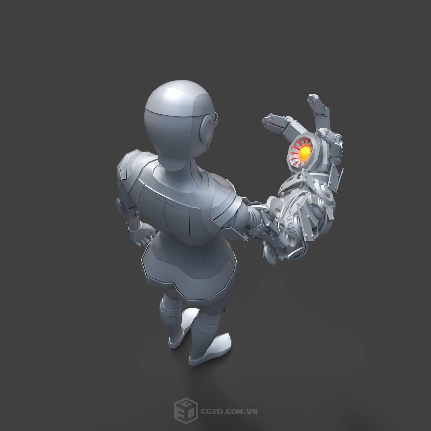 3D model RoboGirl female humanoid VR / AR / low-poly | CGTrader