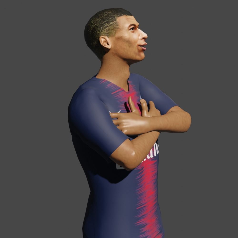 MBappe paris saint-germain 3D model animated rigged | CGTrader