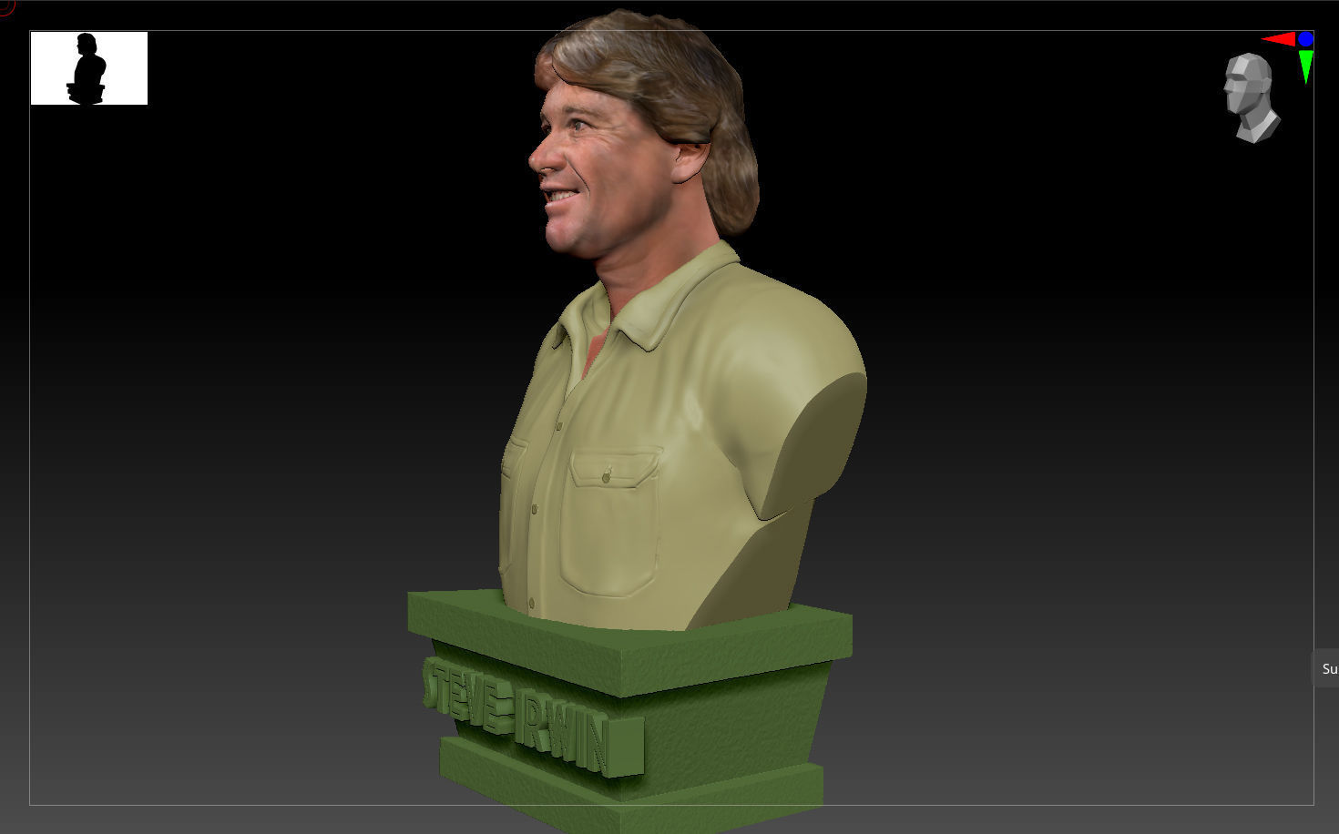 Steve Irwin the Crocodile Hunter 3D model 3D printable | CGTrader