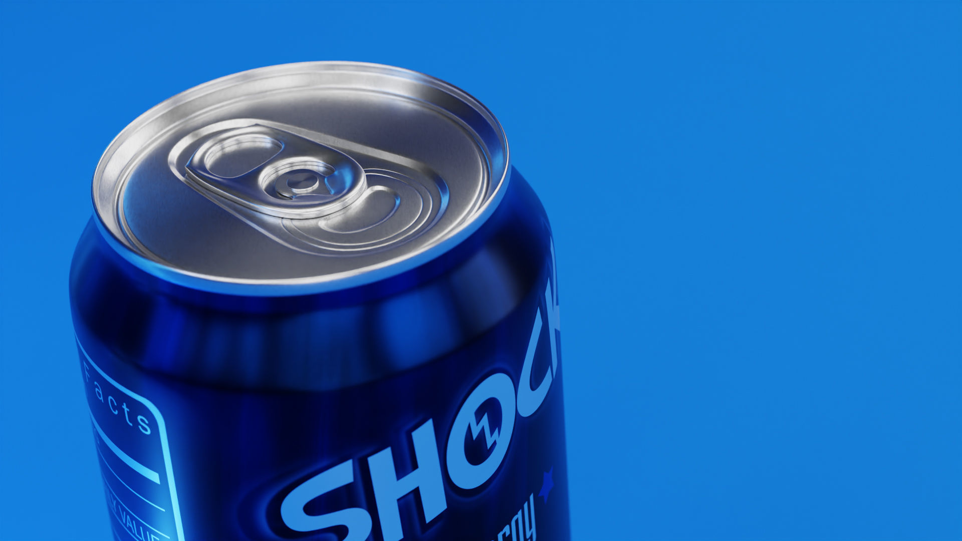 Shock Energy Drink 473mL Can 3D model | CGTrader
