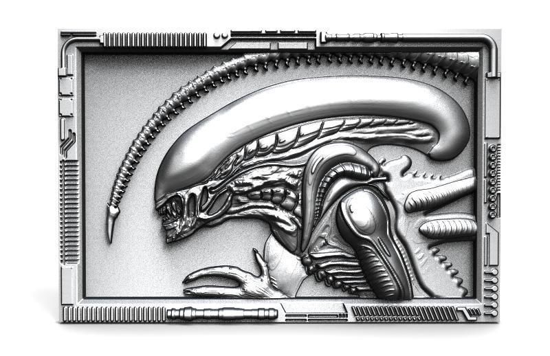 Alien bas-relief CNC 3D model 3D printable | CGTrader