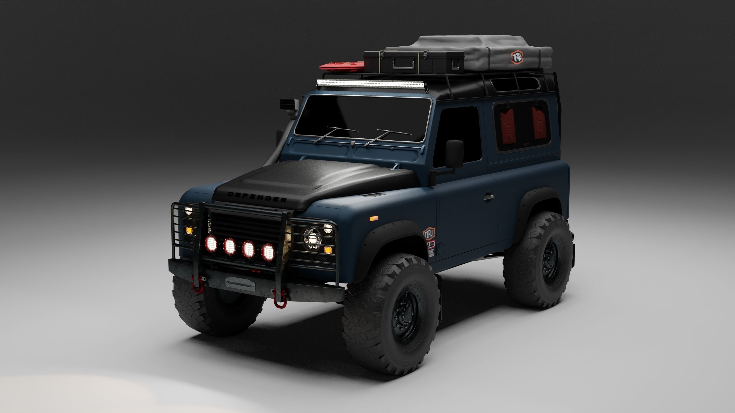 1990s Land Rover Defender D90 Overland build 3D model | CGTrader