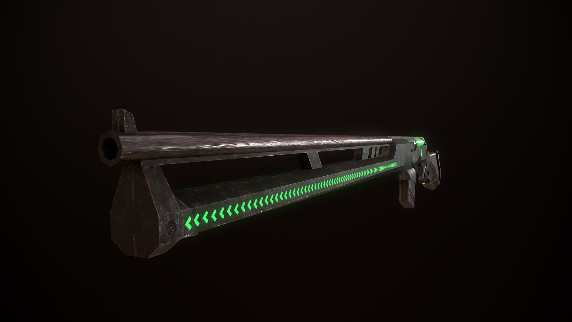 3D model Sci-Fi Railgun VR / AR / low-poly | CGTrader