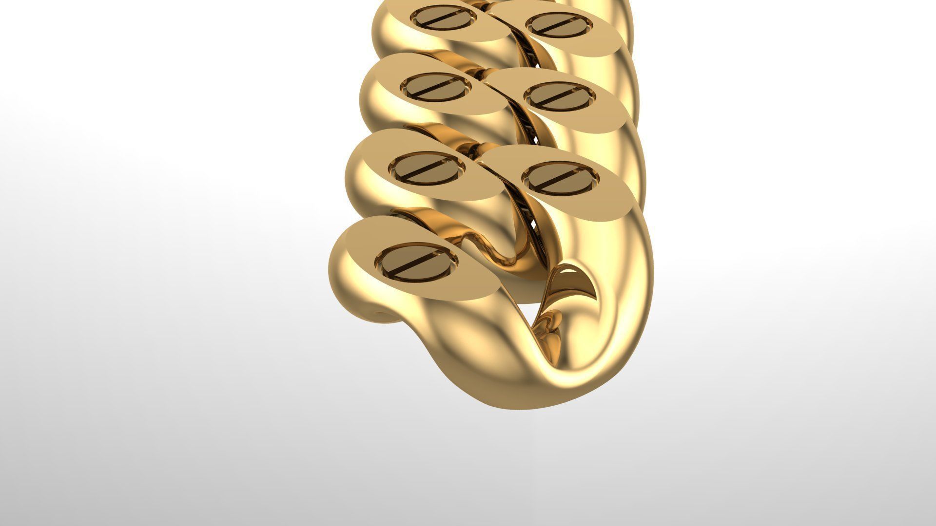 cuban chain SCREW-PATTERNED STL 3D model | CGTrader