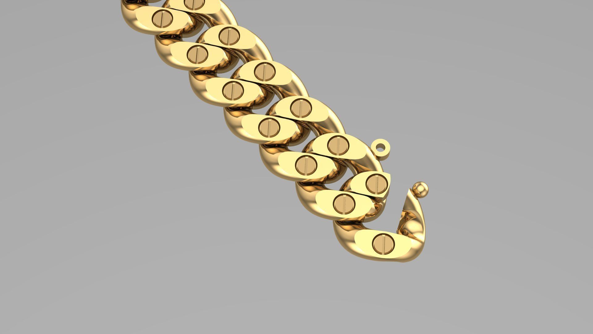 cuban chain SCREW-PATTERNED STL 3D model | CGTrader
