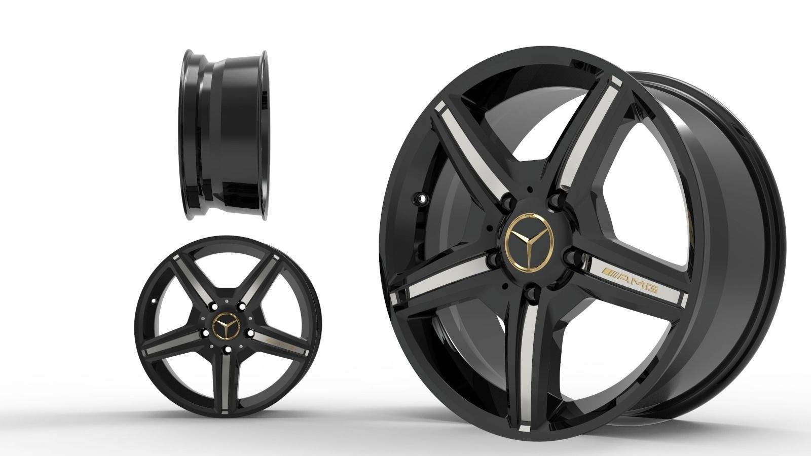 AMG rim design and rendering free 3D model 3D printable | CGTrader