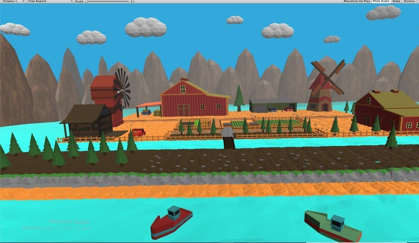 Field farm free VR / AR / low-poly 3D model animated | CGTrader