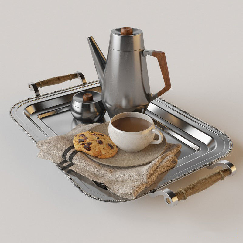 coffee set Decorative Tableware free 3D model | CGTrader