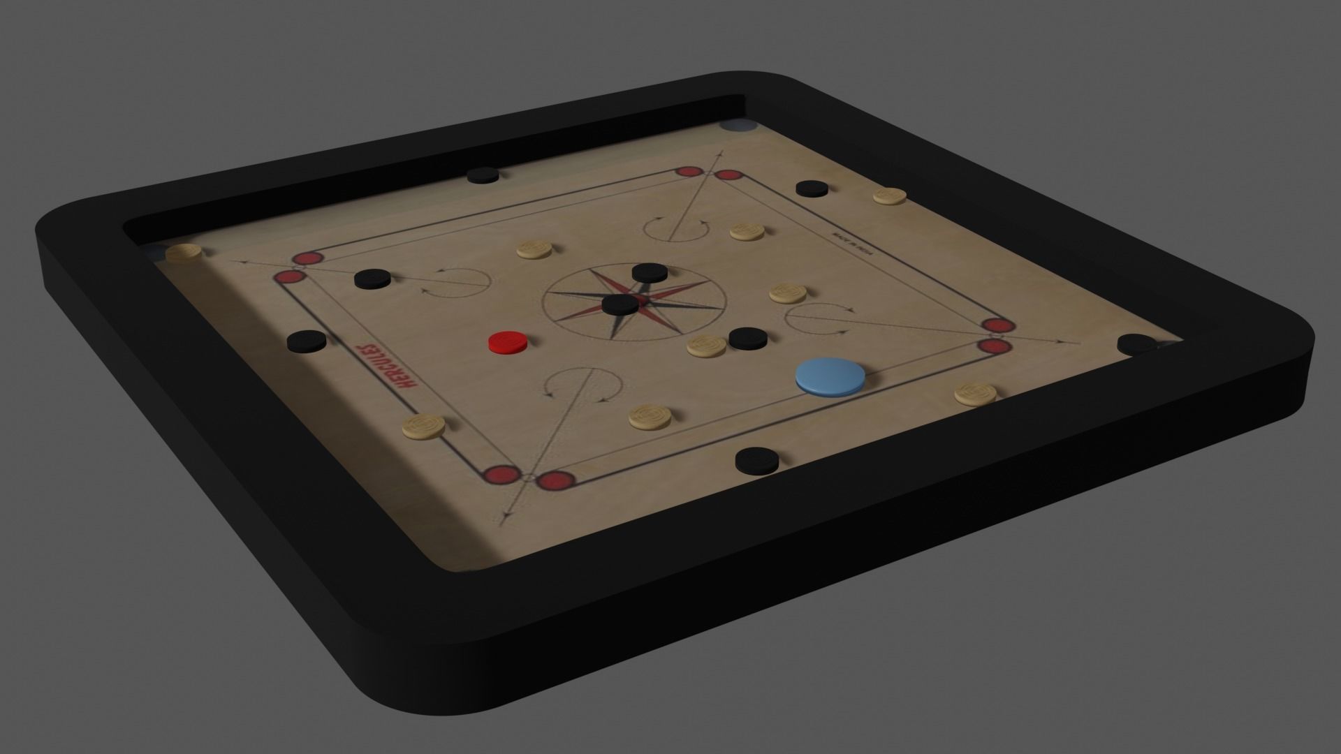 Carrom Board free 3D model | CGTrader