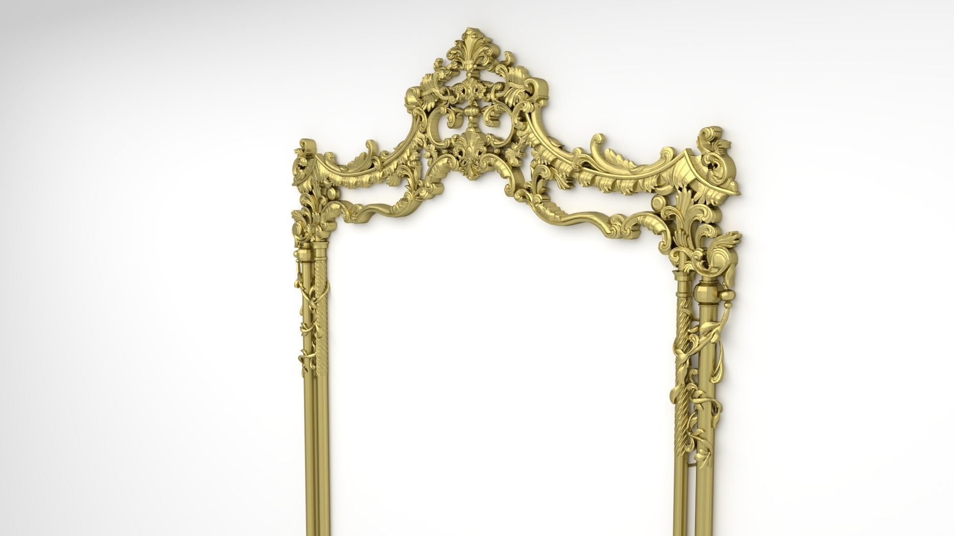 Plaster decorative frame 3D model 05 3D model | CGTrader