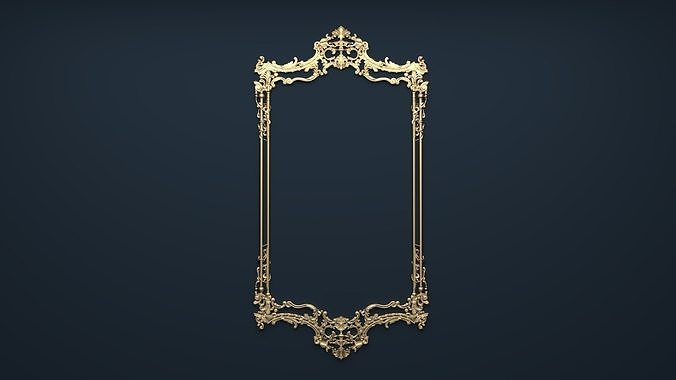 Plaster decorative frame 3D model 05 3D model | CGTrader