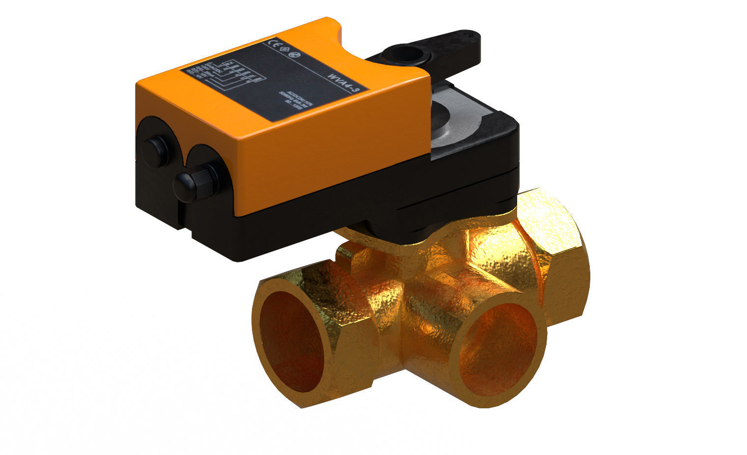 Three way ball valve 3D Model 3D model | CGTrader